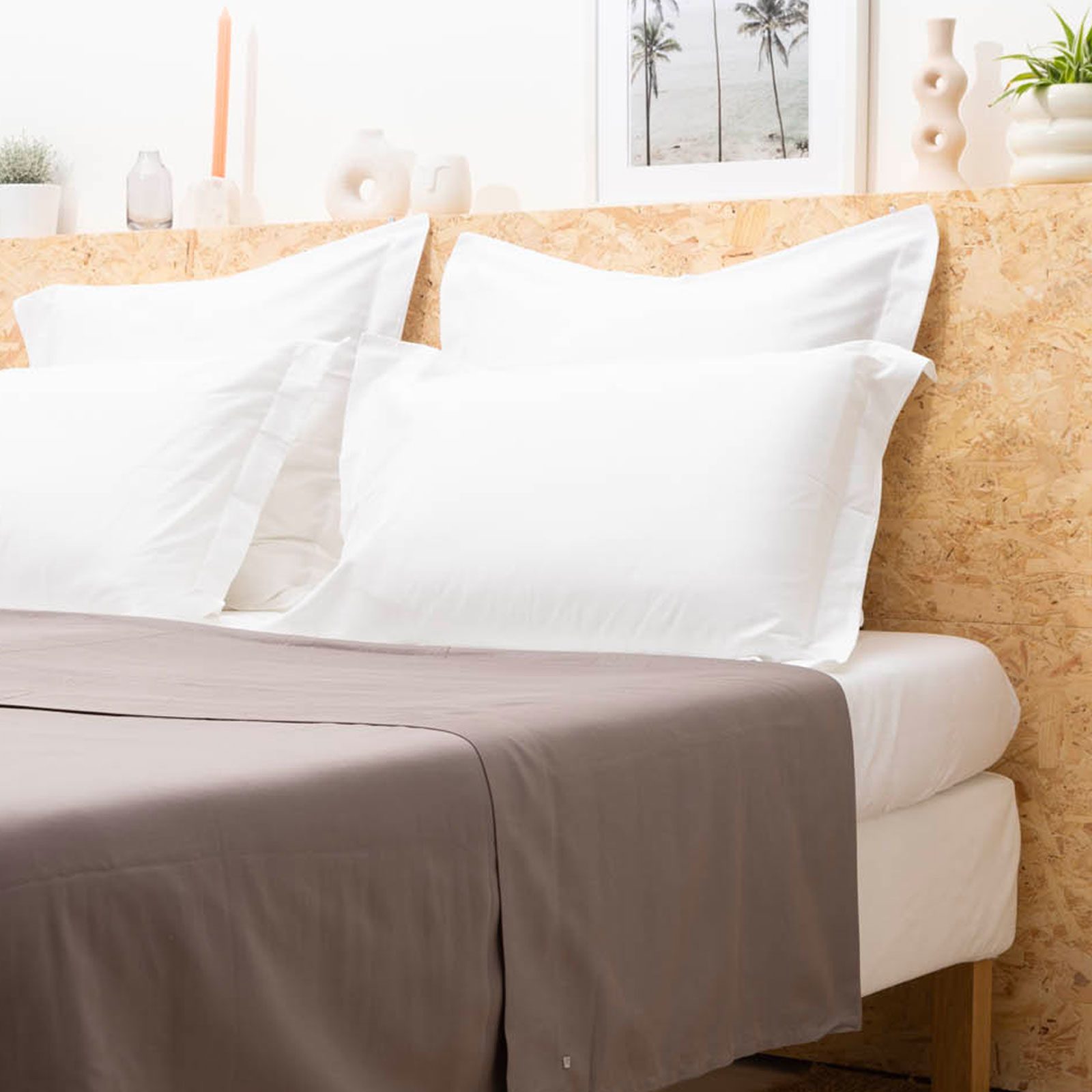 Drap plat en Satin de luxe et doux en coton bio · Kalani