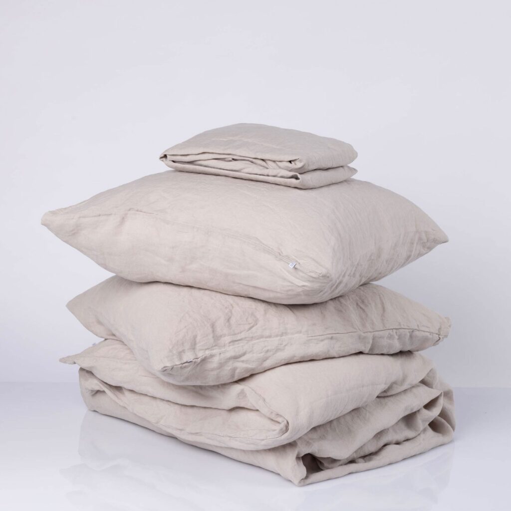 Washed Linen Bed Bundle • Local & Natural European Linen • Kalani