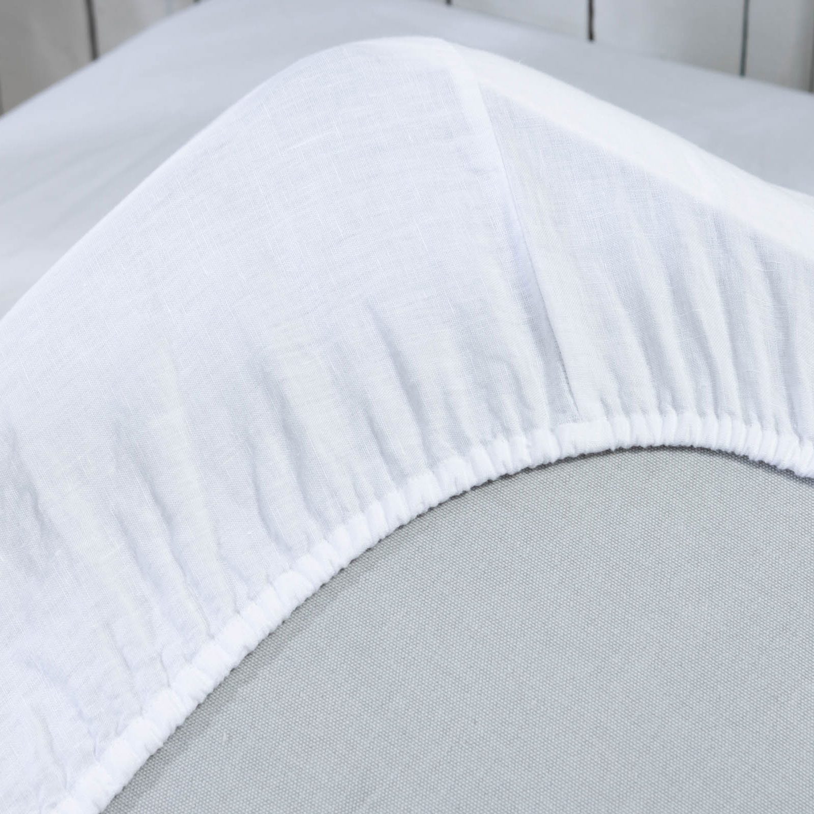 Washed Linen Fitted Sheet • Local & Natural European Linen • Kalani