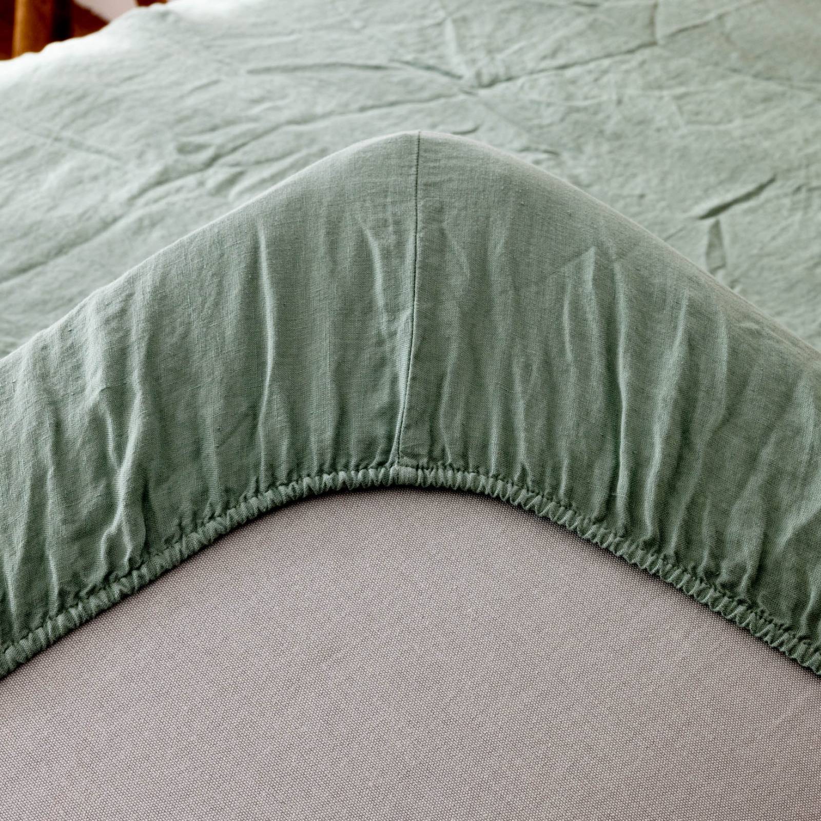 Washed Linen Fitted Sheet • Local & Natural European Linen • Kalani