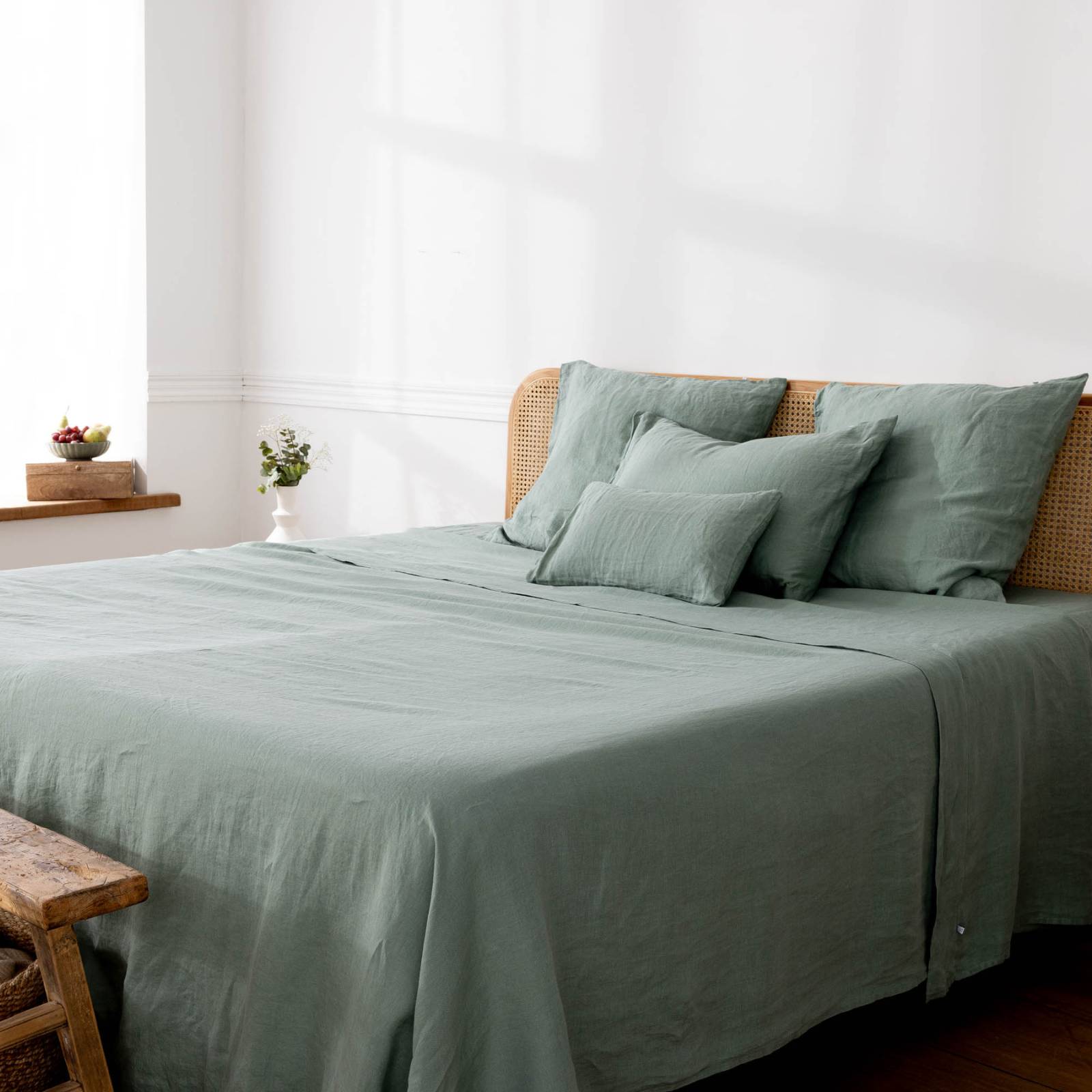 Washed Linen Flat Sheet • Local & Natural European Linen • Kalani