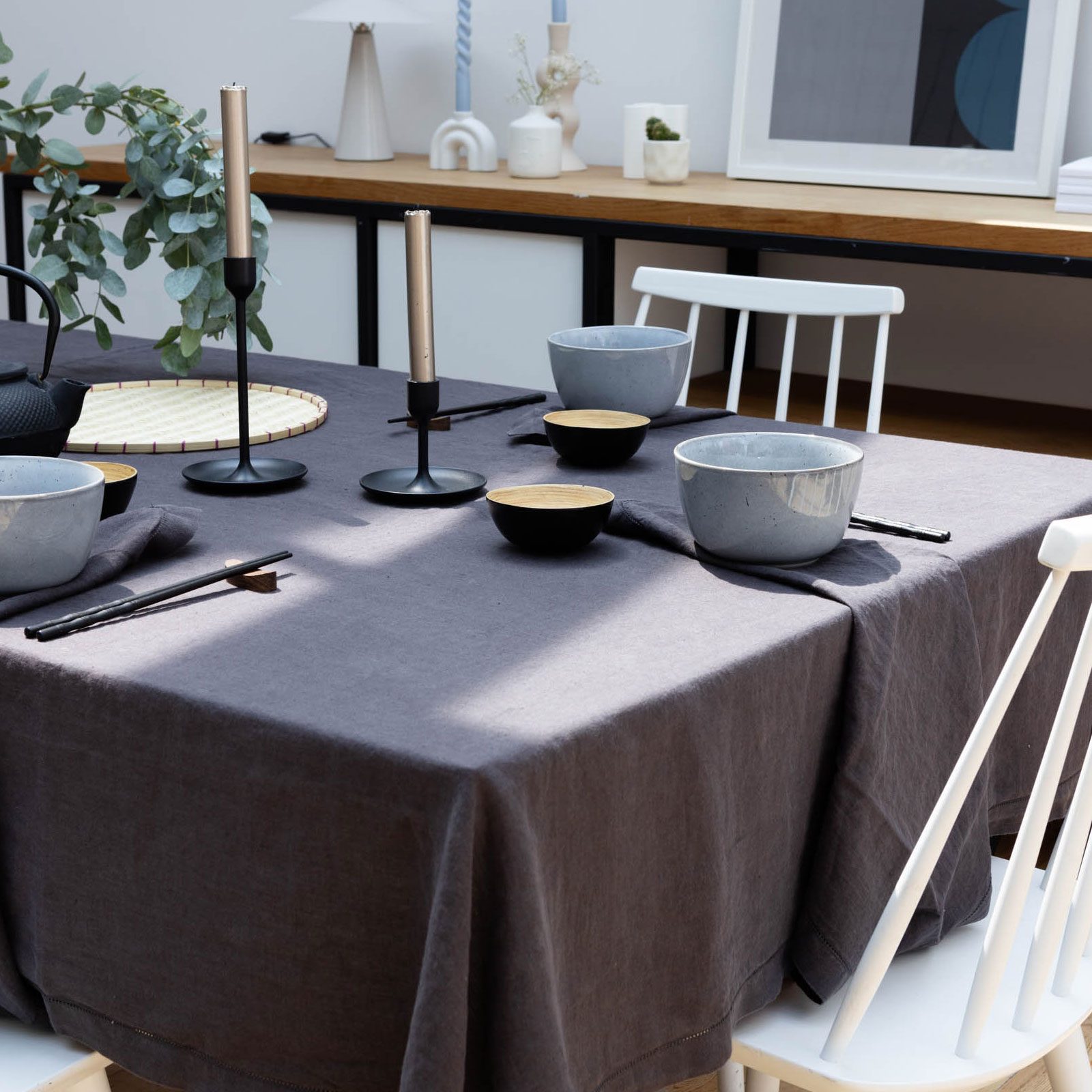 Washed Linen Tablecloth • Local & Natural European Linen • Kalani