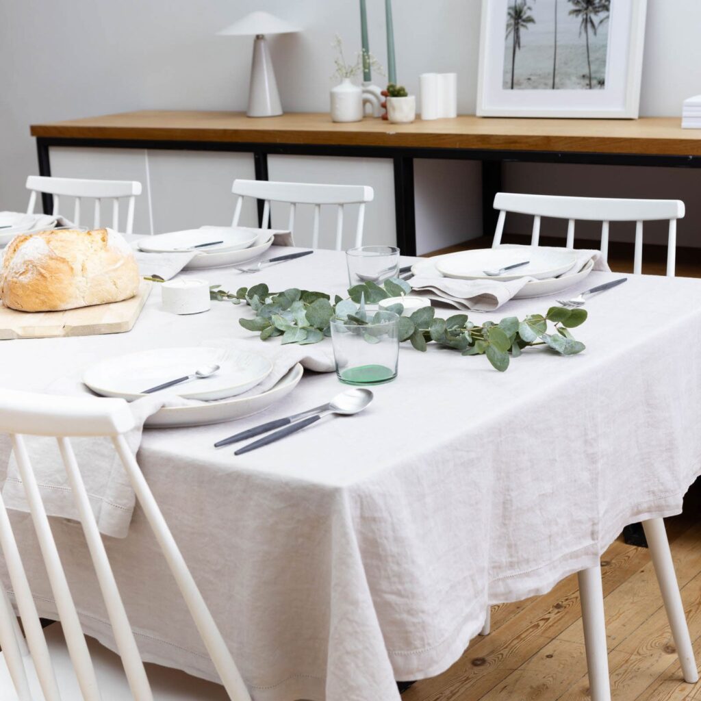 Washed Linen Tablecloth • Local & Natural European Linen • Kalani