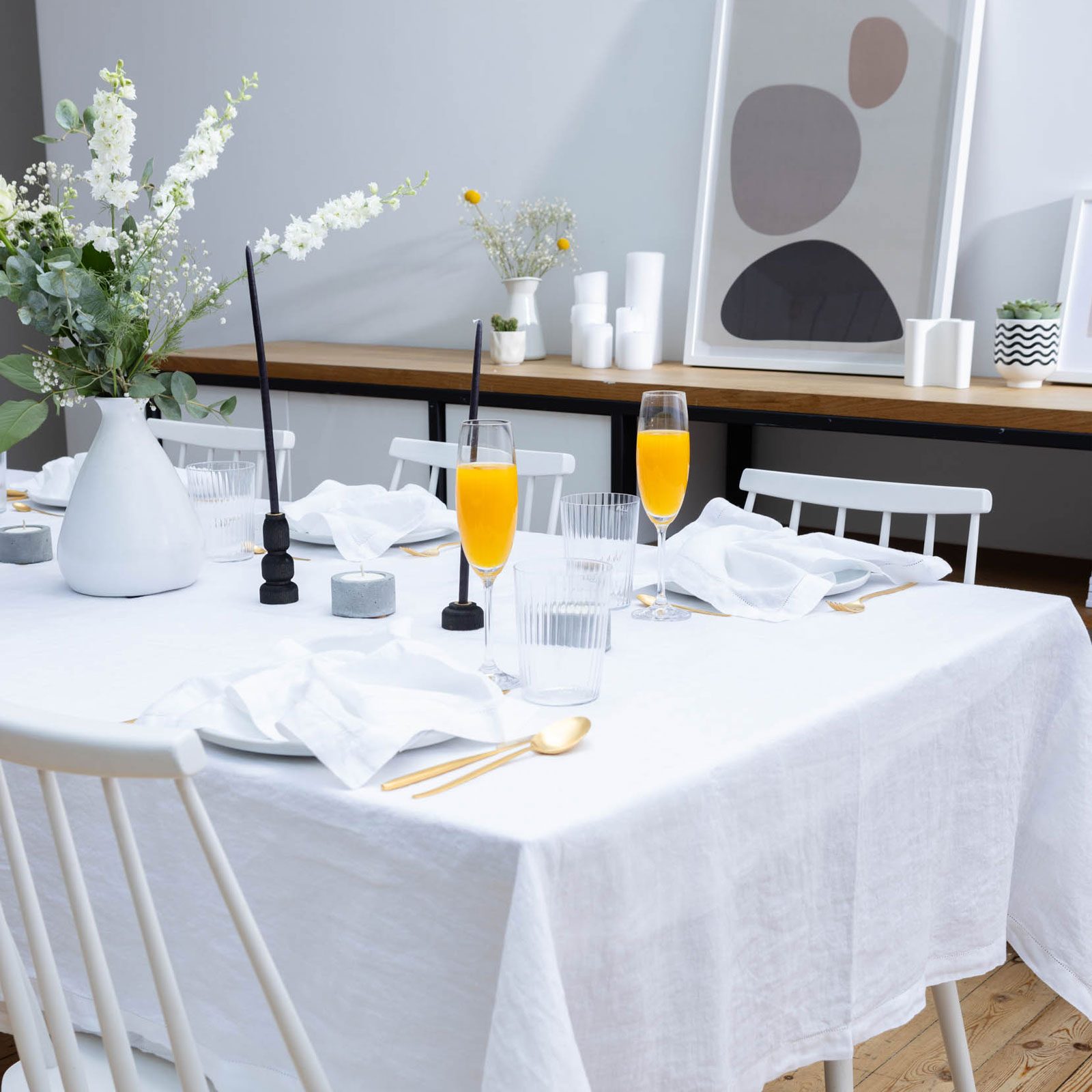 Nappe ajourée en lin lavé • Lin européen local et naturel • Kalani